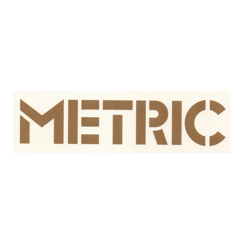 Metric Gold Vinyl Sticker - Metric Online Store