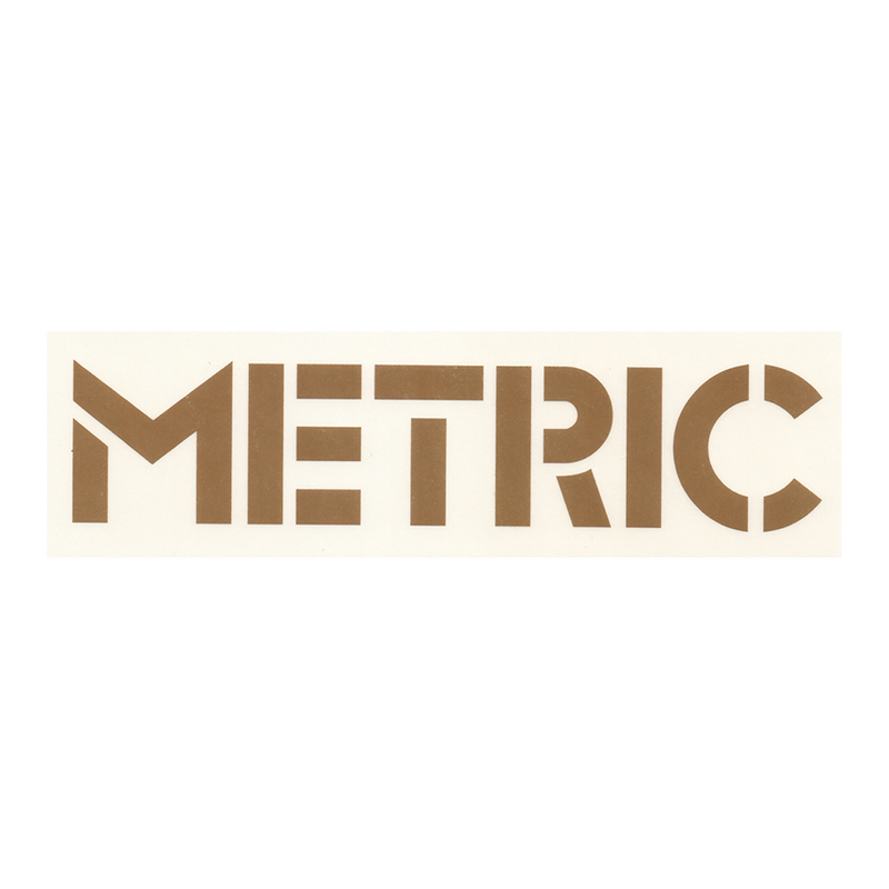 Metric Gold Vinyl Sticker - Metric Online Store